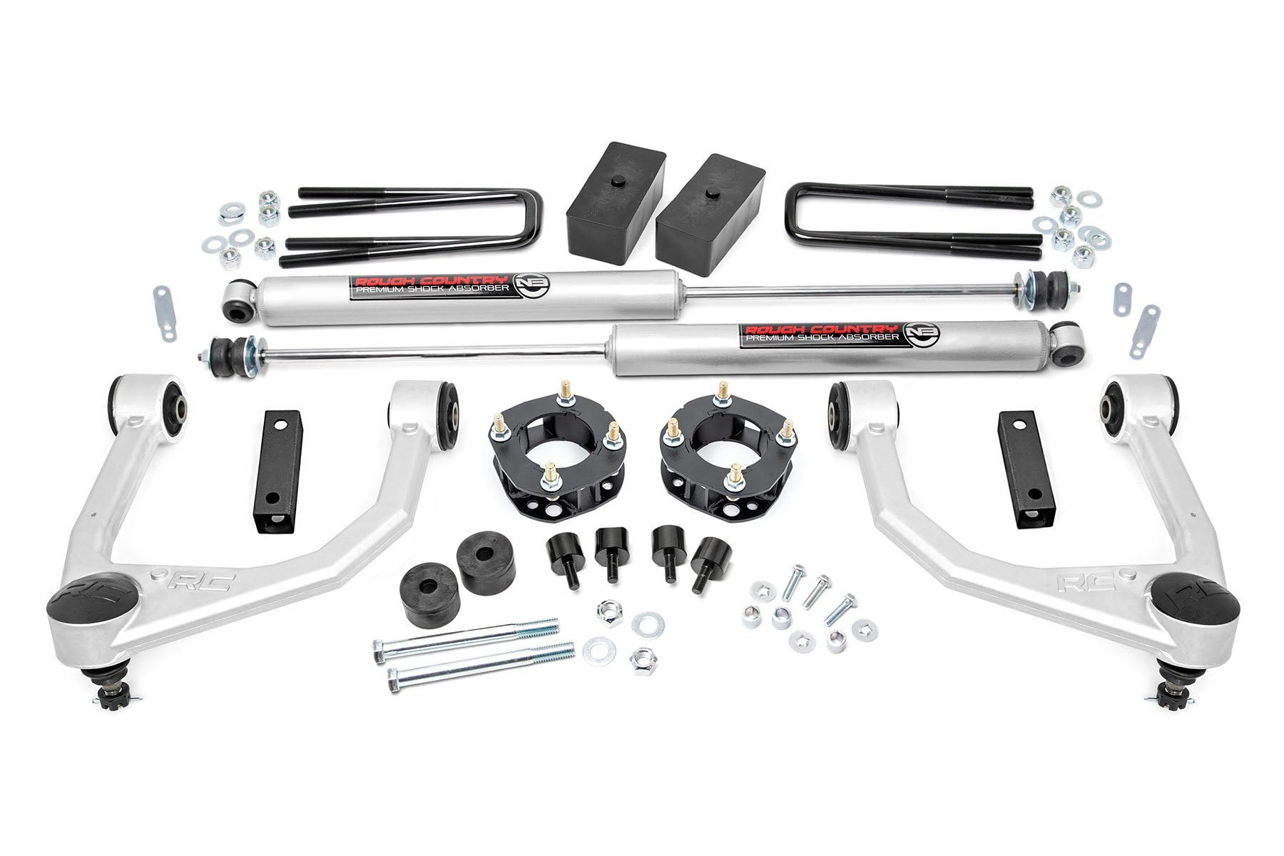 Rough Country 3.5" Lift Kit w/N3 Shocks for 2007-2021 Tundra 2WD/4WD - 76830