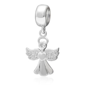 925 sterling silver angel charm wing charm birthday charm anniversary charm christmas charm for pandora charms bracelet