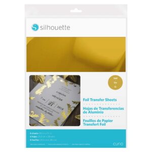 silhouette america gold silhouette 8.5"x11" foil transfer sheets 6/pkg