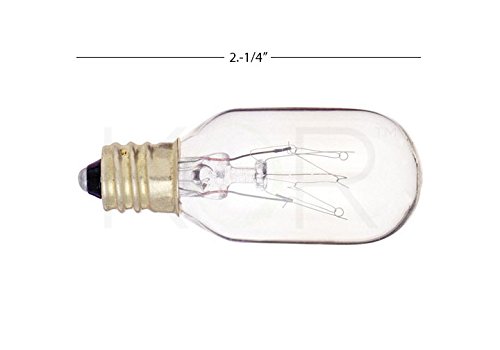 KOR (Pack of 6) 15T7/C - 15W Clear Incandescent Salt Lamp & Appliance Bulb - T7 Light Bulb - with Candelabra E12 Base - 15T7