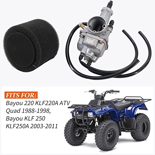 KIPA Carburetor Air Fitler Fuel Filter Kit For Bayou 220 KLF220A KLF220 KLF 220A ATV Quad 1988-1998 Bayou KLF 250 2003-2011 15003-1080 15003-1716