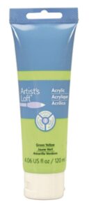 artist's loft acrylic paint, 4 oz (green/yellow)