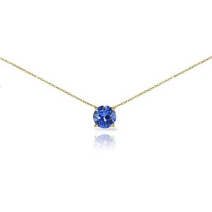 b. brilliant blue necklaces for women yellow gold flashed sterling silver royal crystal solitaire chokers for bridesmaids fashion trendy summer