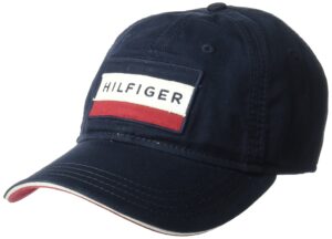 tommy hilfiger men's cole dad hat, core navy, one size