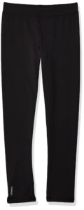 duofold unisex child flex weight thermal pant base layer bottom, black, medium us