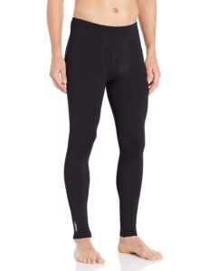 duofold men's flex weight thermal pant, black, large