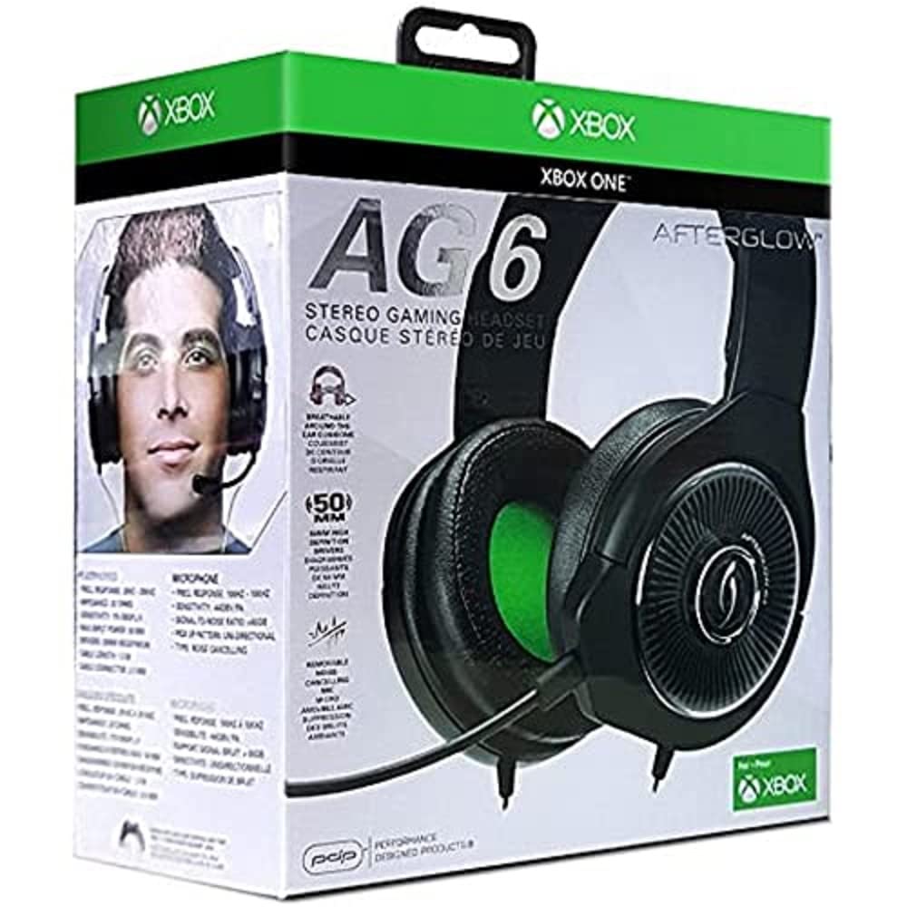 PDP Xbox One Afterglow AG 6 Wired Gaming Headset, 048-103-NA-BK