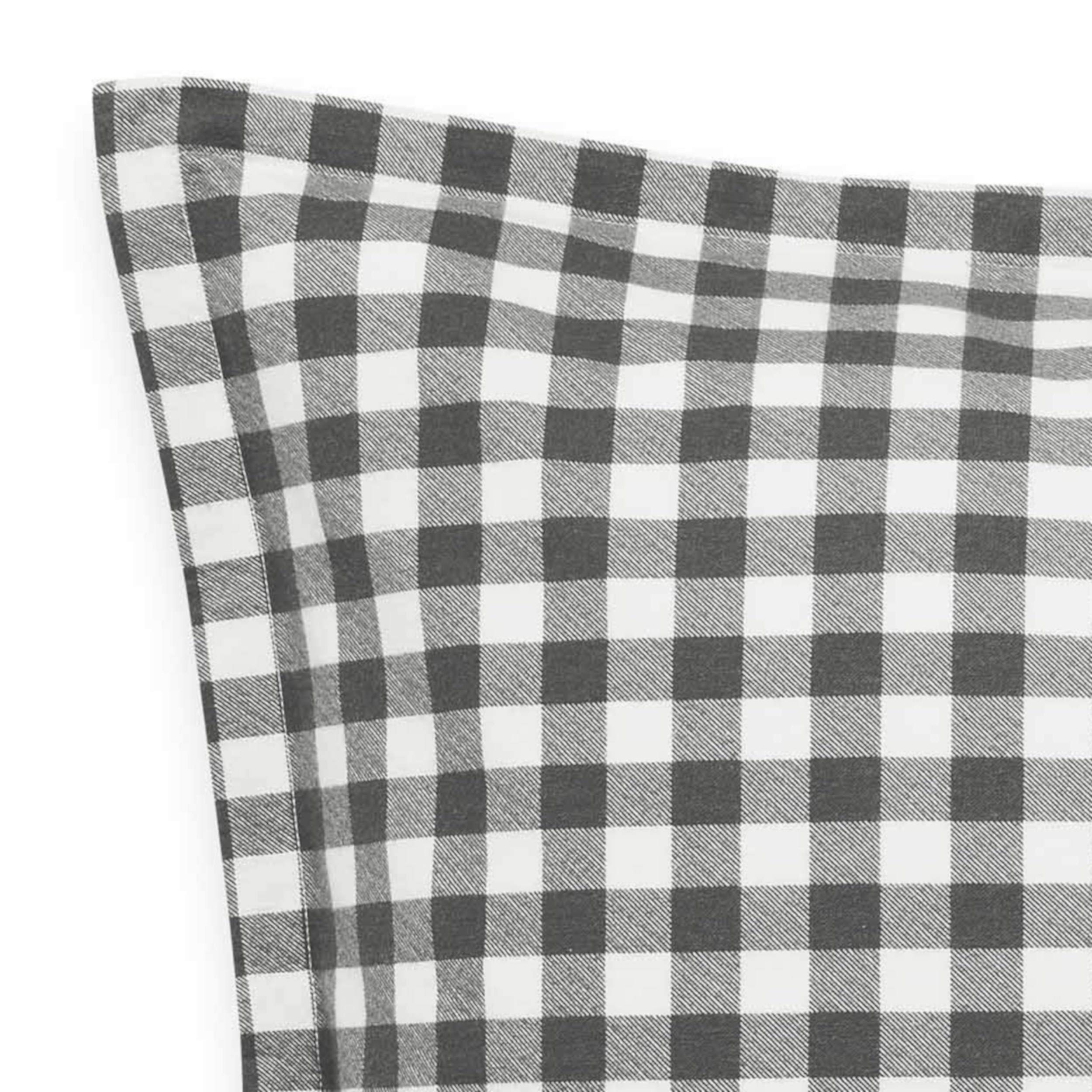 Eddie Bauer - Euro Sham Set, 2pc Cotton Bedding with Hidden Zipper Closure, Stylish Plaid Home Decor (Kingston Charcoal, 26" x 26")