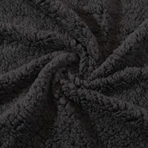 Eddie Bauer - Throw Blanket, Cotton Flannel Home Decor, All Season Reversible Sherpa Bedding (Winslow Charcoal, Throw)