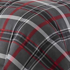 Eddie Bauer - Queen Comforter Set, Reversible Plaid Bedding with Matching Shams, Home Decor for Colder Months (Willow Dark Grey, Queen)