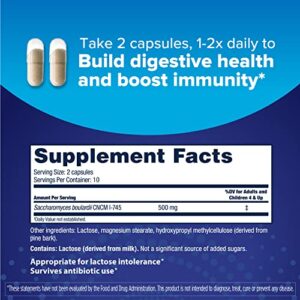 Florastor Probiotics for Digestive & Immune Health, 20 Capsules, Probiotics for Women & Men, 1 Probiotic Worldwide, Flush Out Bad Bacteria & Boost The Good with Our Strain Saccharomyces boulardii