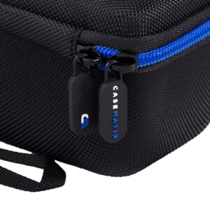 CASEMATIX Padded Microphone Case Compatible with AT2020 USB, AT2020USB Plus, AT2035, AT2050, AT4033A, AT4040, AT4050, ATR2500 USB with Windscreen and Small Cable Accessories, Case Only