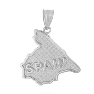 state collection 925 sterling silver spain map charm pendant