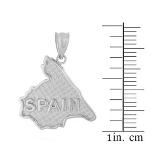 State Collection 925 Sterling Silver Spain Map Charm Pendant