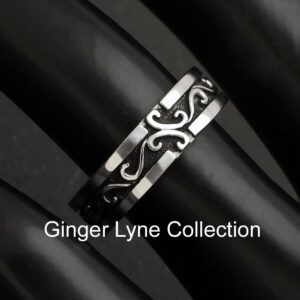 Ginger Lyne Collection David Keltic 6mm Stainless Steel Antiqued Wedding Band Ring Size 7