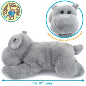 VIAHART Huck The Hippo - 12 Inch Stuffed Animal Plush - by TigerHart Toys