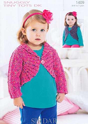 Sirdar Baby Cardigan & Waistcoat Tiny Tots Knitting Pattern 1409 DK