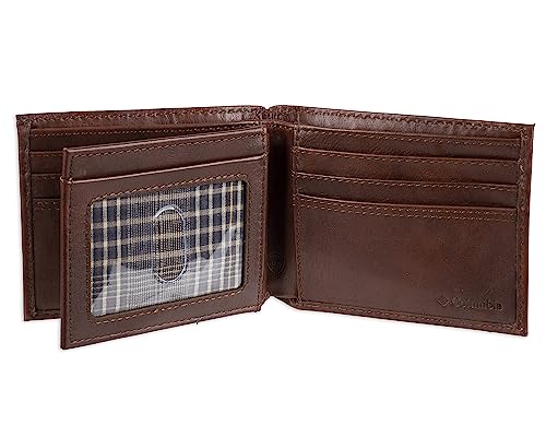 Columbia Men's Leather Extra Capacity Slimfold Wallet