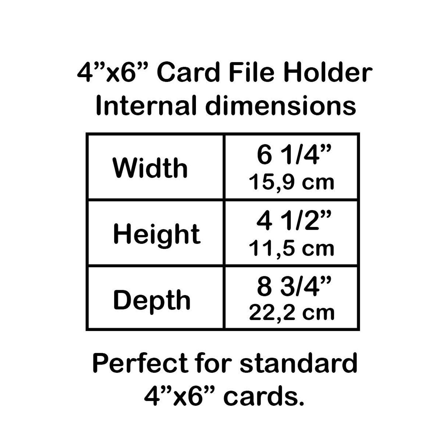 Acrimet 4 x 6 Card File Holder Organizer Metal Base Heavy Duty (AZ Index Cards and Divider Included) (Green Color with Clear Crystal Plastic Lid Cover)