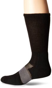 thorlos unisex wbsx max support thick padded crew sock, black, medium