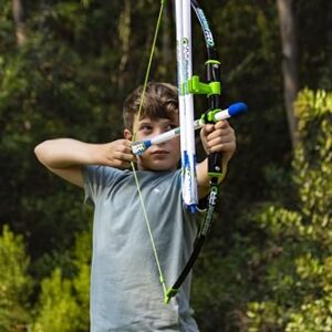 Original FAUX BOW Pro Longbow– Patented Bow and Arrow Impact Archery Set - Shoots Over 200 Feet – Best Outdoor Toy - Youth Safe Archery Anywhere - Fun Backyard Target Practice