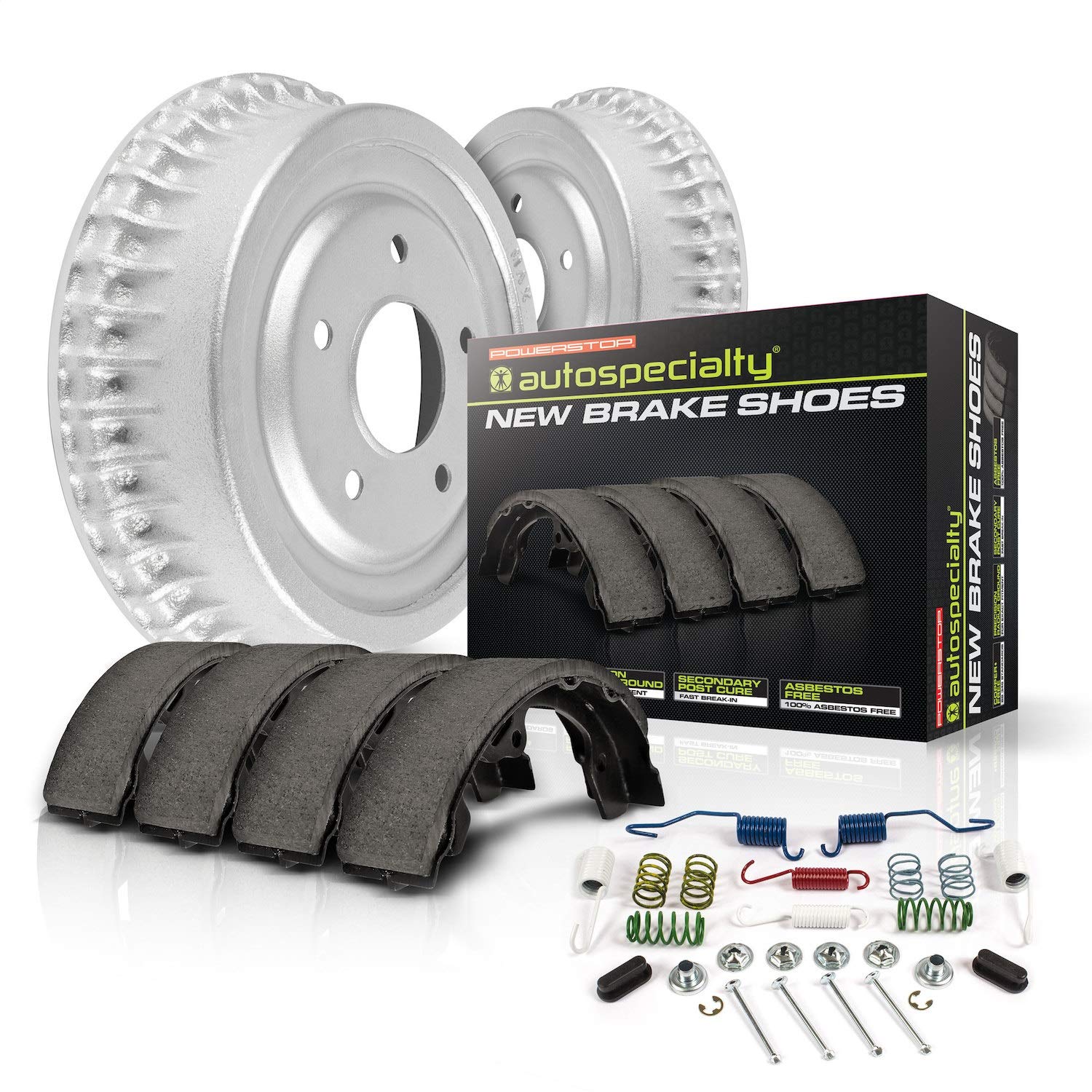 Power Stop KOE15406DK Autospecialty Rear Replacement Brake Kit-OE Brake Drums & Ceramic Brake Pads