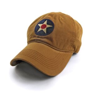 state legacy revival u.s. army air corps insignia ballcap, british khaki