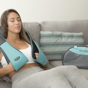 InvoSpa Shiatsu Neck and Back Massager with Heat - Deep Kneading Pillow for Massage - Electric Full Body Massager