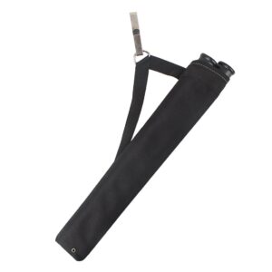 kratarc archery 2 tube hip arrow quiver waist hanged carry bag with hook for shooting (black)