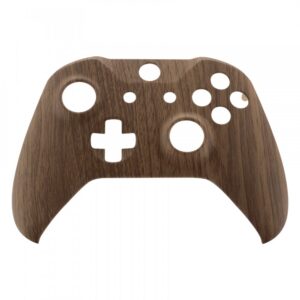 eXtremeRate Wood Grain Patterned Front Housing Shell Faceplate for Xbox One S & Xbox One X Controller Model 1708 - Controller NOT Included