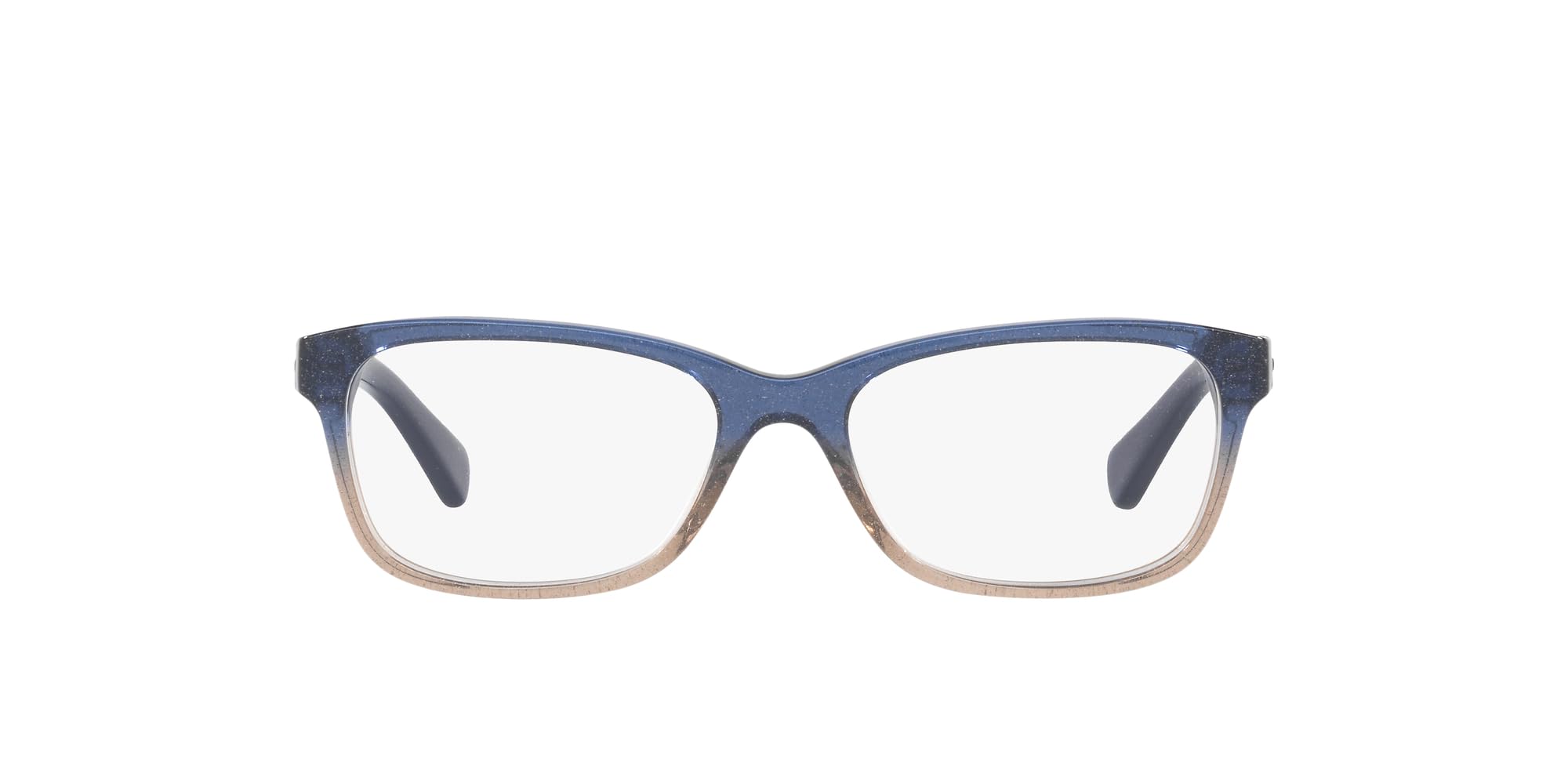 Coach HC6089 Prescription Eyewear Frames, Blue Beige Glitter Gradient/Demo Lens, 51 mm