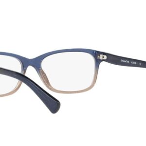 Coach HC6089 Prescription Eyewear Frames, Blue Beige Glitter Gradient/Demo Lens, 51 mm