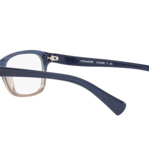 Coach HC6089 Prescription Eyewear Frames, Blue Beige Glitter Gradient/Demo Lens, 51 mm