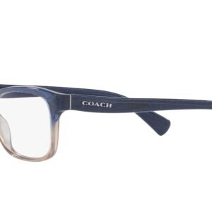 Coach HC6089 Prescription Eyewear Frames, Blue Beige Glitter Gradient/Demo Lens, 51 mm