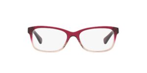 coach hc6089 prescription eyewear frames, red beige gradient/demo lens, 51 mm