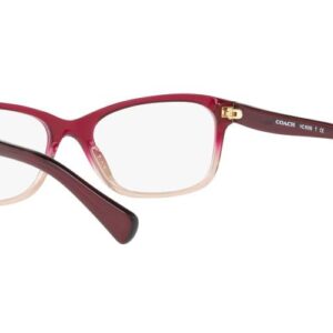 Coach HC6089 Prescription Eyewear Frames, Red Beige Gradient/Demo Lens, 51 mm