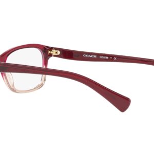 Coach HC6089 Prescription Eyewear Frames, Red Beige Gradient/Demo Lens, 51 mm