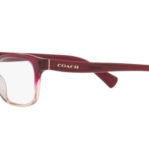 Coach HC6089 Prescription Eyewear Frames, Red Beige Gradient/Demo Lens, 51 mm