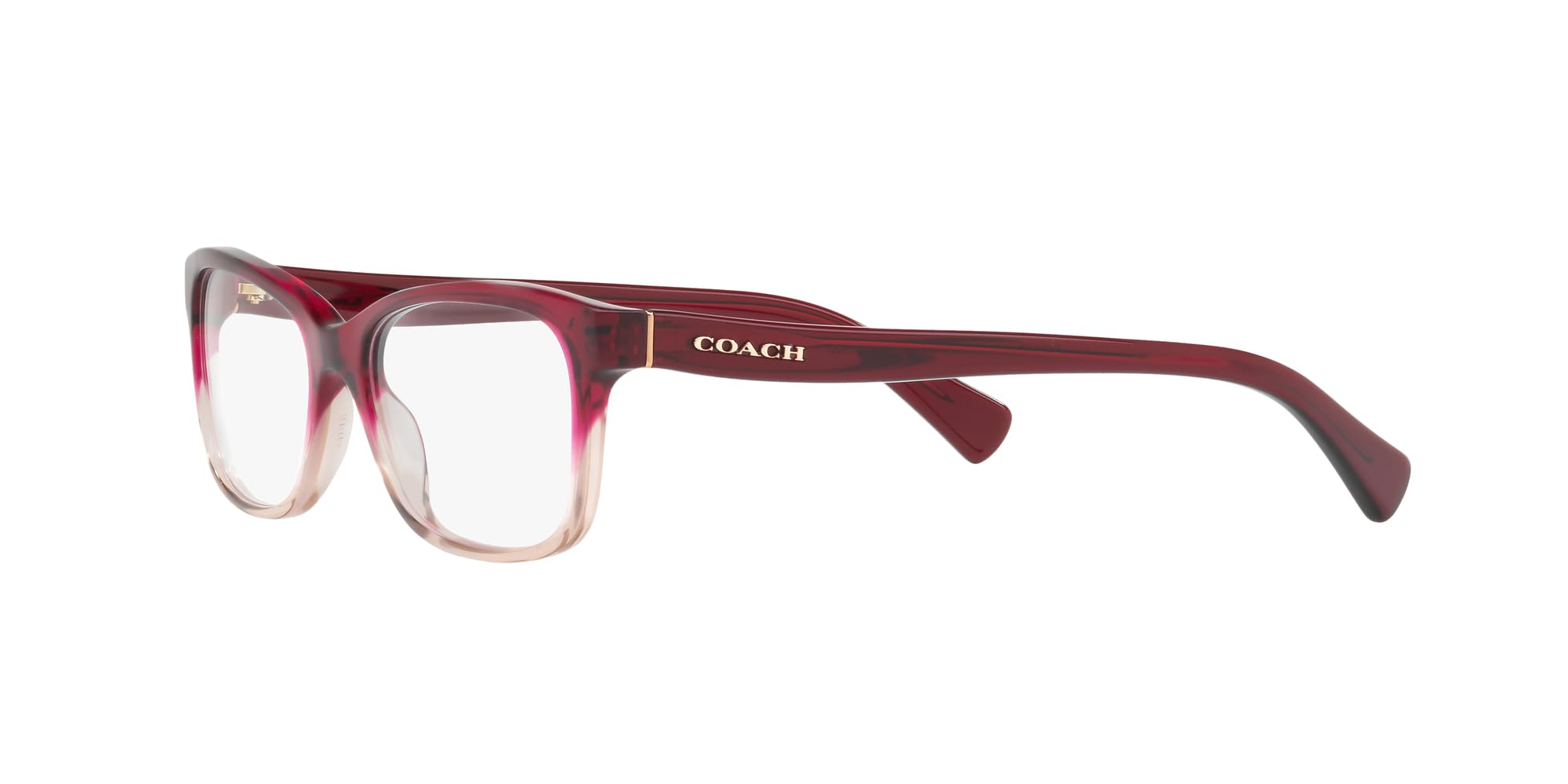 Coach HC6089 Prescription Eyewear Frames, Red Beige Gradient/Demo Lens, 51 mm