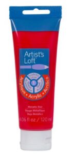 artist's loft metallic acrylic paint, 4 oz. (metallic red)