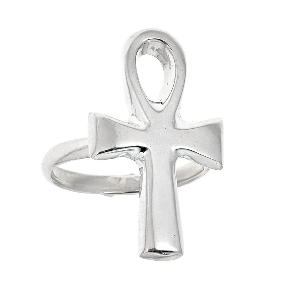 Better Jewelry INC Egyptian Ankh Cross .925 Solid Sterling Silver Ring (5.5 grams) (8)