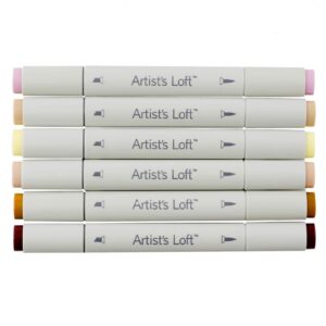 artist's loft portrait sketch markers 6 piece set