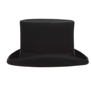 GEMVIE Men's 100% Wool Top Hat Satin Lined Party Dress Hats Derby Black Hat