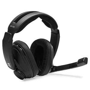 epos i sennheiser gsp 302 gaming headset with noise-cancelling mic, flip-to-mute, comfortable memory foam ear pads, headphones for pc, mac, xbox one, ps4, nintendo switch, and smartphone compatible.