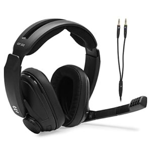 EPOS I Sennheiser GSP 302 Gaming Headset with Noise-Cancelling Mic, Flip-to-Mute, Comfortable Memory Foam Ear Pads, Headphones for PC, Mac, Xbox One, PS4, Nintendo Switch, and Smartphone compatible.