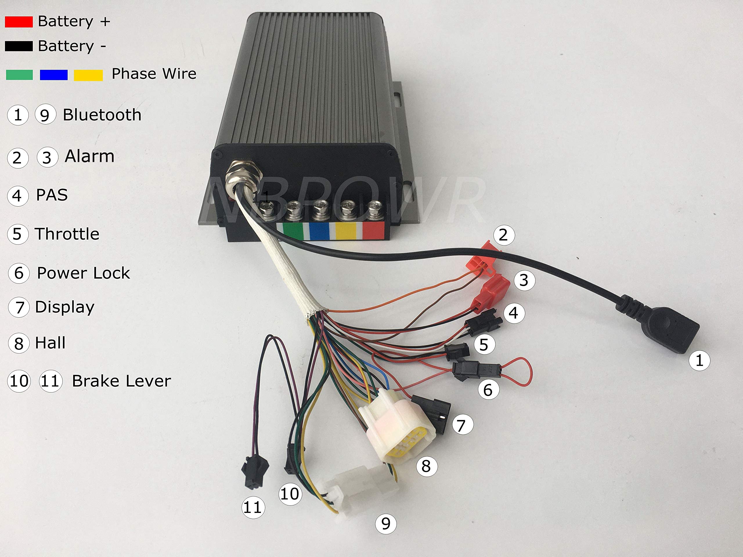 NBPOWER QS 3000W Brushless Hub Motor,72V 80A Sabvoton programmable Controller, TFT Color Display,with PAS and Alarm, 3000W Electric Bike Conversion Kit (26inch Rear)