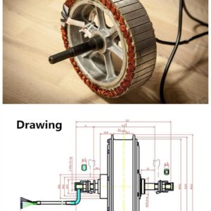 NBPOWER QS 3000W Brushless Hub Motor,72V 80A Sabvoton programmable Controller, TFT Color Display,with PAS and Alarm, 3000W Electric Bike Conversion Kit (26inch Rear)