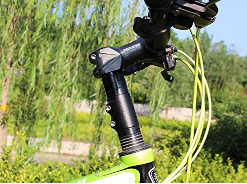 WIROJ BlueSunshine Bike Handlebar Riser Bicycle Fork Stem Raiser Extender Head Up Raiser Aluminum Alloy (Black)