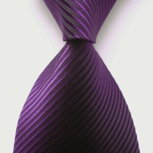 Elfeves Mens Dark Purple Woven Tie HANDMADE Luxury Suit Necktie Birthday Present