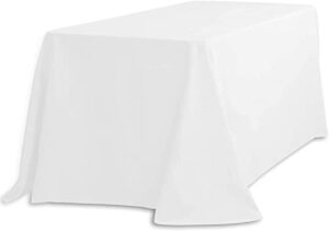 tableclothsfactory white 90x156 polyester rectangle tablecloths